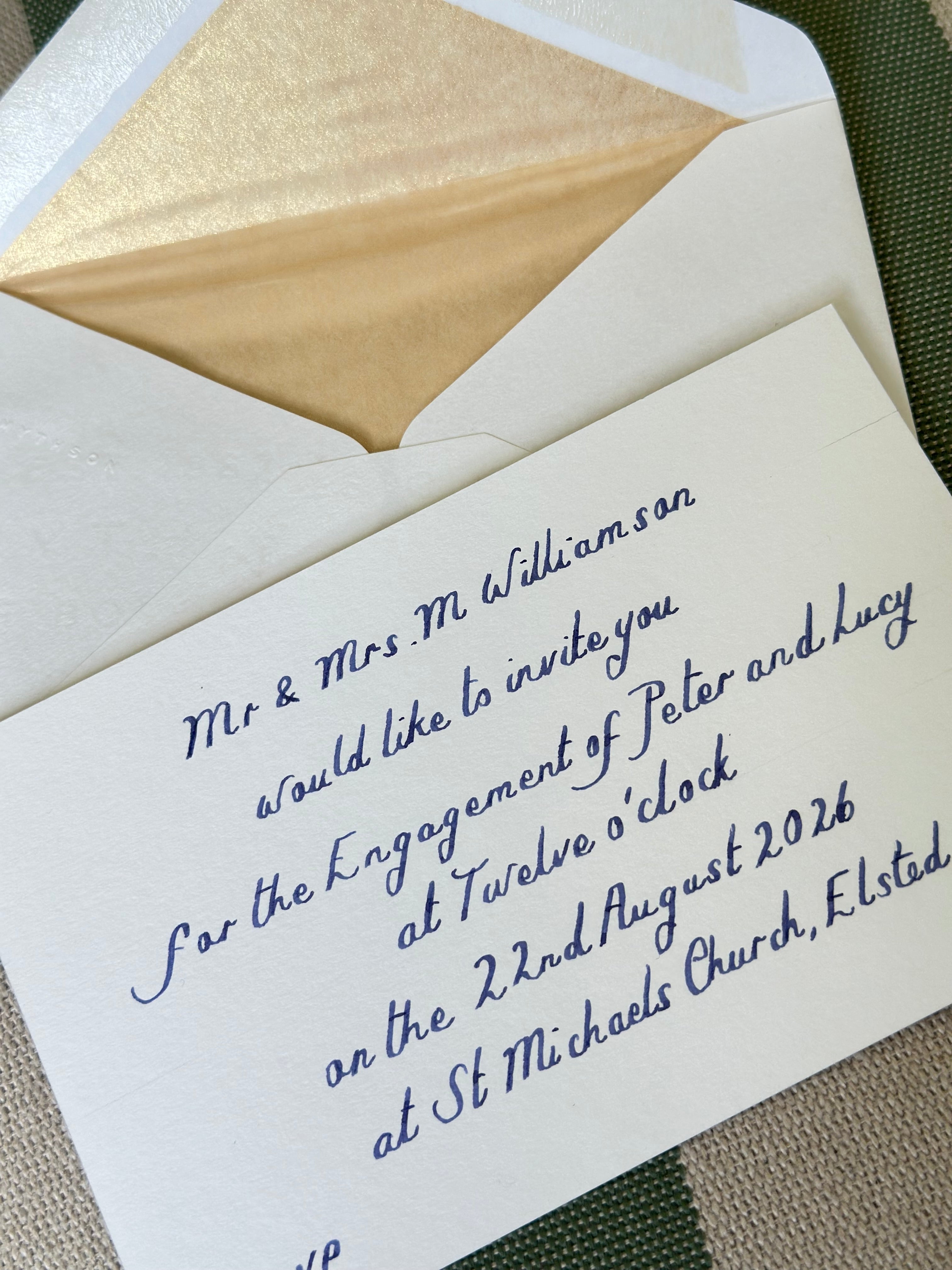 Handwritten Flat Cards with Tissue-Lined Envelopes – Handwritten Cards UK