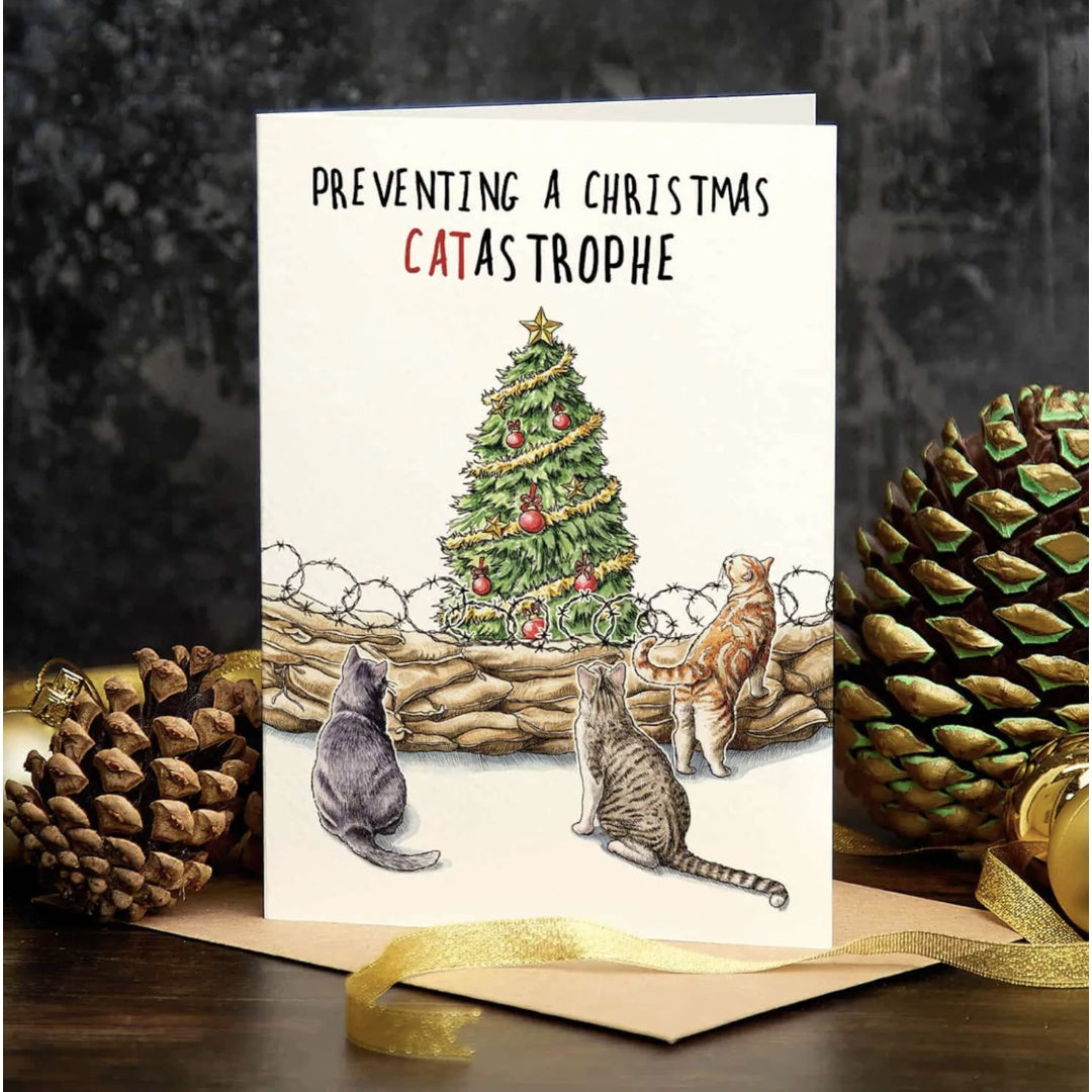 Christmas Catastrophe Card – Funny Cat Christmas Card – Handwritten ...